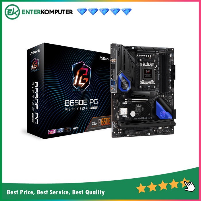 Jual ASRock B650E PG Riptide WIFI (AM5, AMD B650, DDR5, USB3.2 Type-C ...