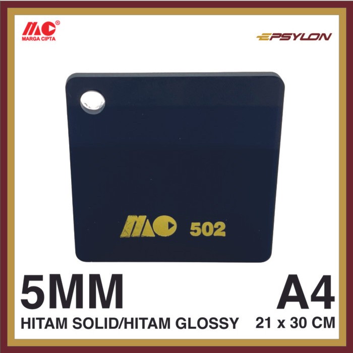 Jual Acrylic Akrilik Marga Cipta MC Lembaran Hitam Solid #502 5mm uk ...