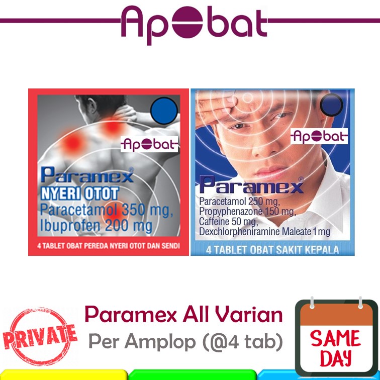 Jual - ApObat - Paramex Tablet Merah Biru Demam Pusing Sakit Gigi Nyeri ...