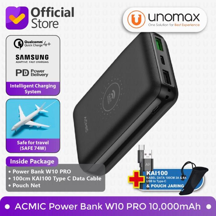 Jual Power Bank ACMIC W10PRO 10000 mAh Mini Fast Wireless Charge (QC4+PD) | Shopee Indonesia