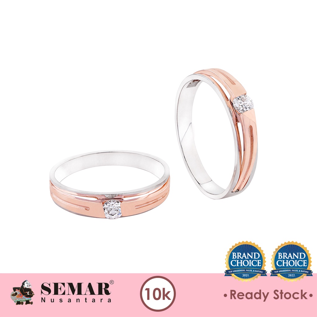 Jual Cincin Emas Qiana Wedding Rose Gold Cincin Nikah 10K Semar ...