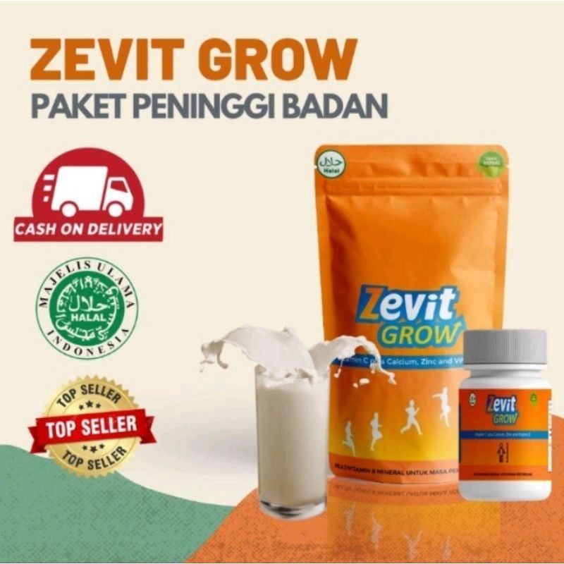 Jual ZEVIT GROW PENINGGI BADAN/KAPSUL DAN SUSU PENINGGIBADAN | Shopee ...