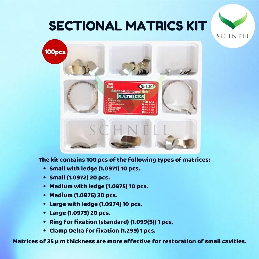 Jual Dental Sectional Matrix Contoured Metal Matrices | Shopee Indonesia