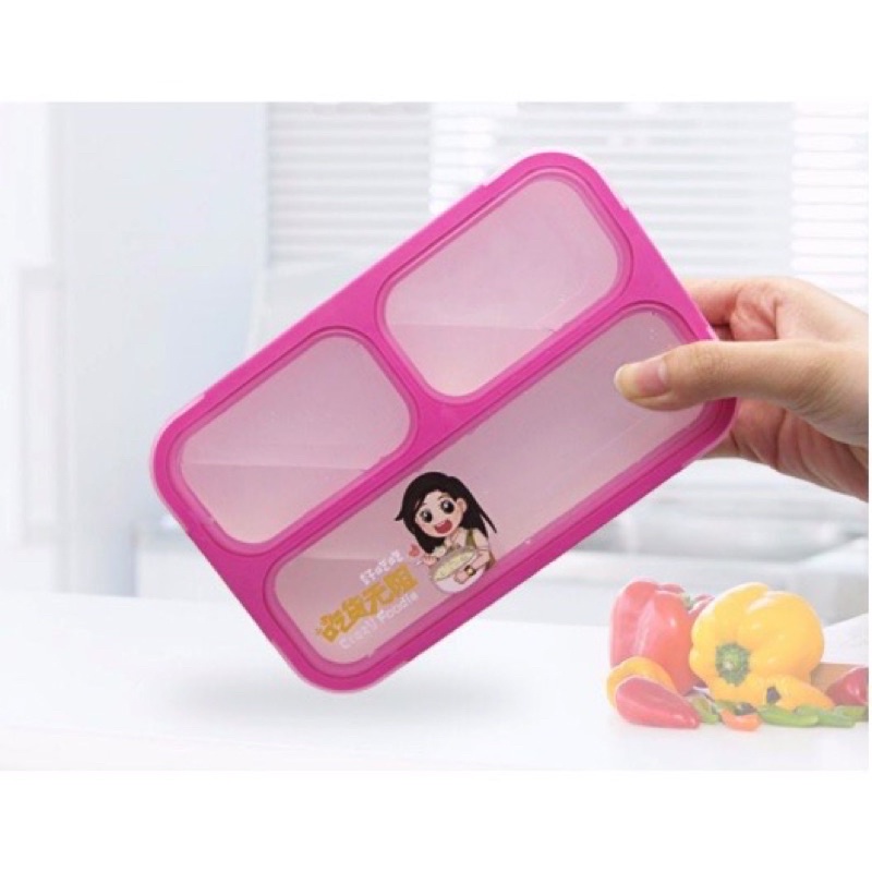Jual YOOYEE Lunch Box Kotak Makan Yooyee Mini Bento Bekal Anak Sekat 3 ...