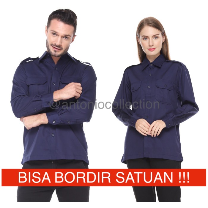 Jual KEMEJA PRIA Baju PDL Biru Dongker Navy / Kemeja PDH / Baju PNS ...