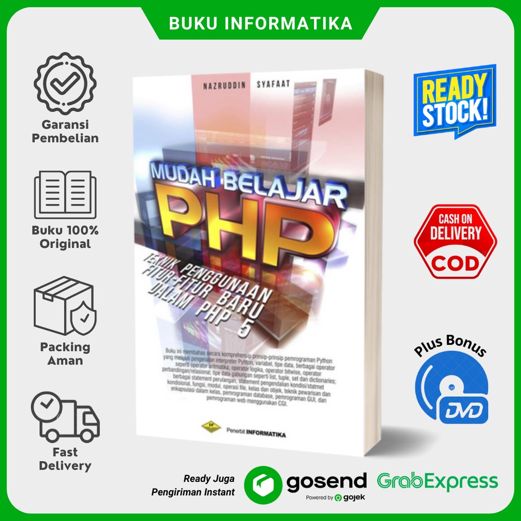 Jual Buku Mudah Belajar Php (Teknik Penggunaan Fitur-Fitur Baru Dalam Php 5) + Bonus CD | Shopee ...