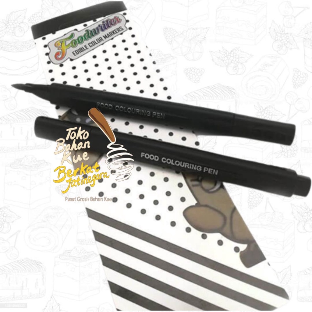Jual EDIBLE PEN FOOD GRADE BLACK / EDIBLE SPIDOL FONDANT ICING HITAM ...
