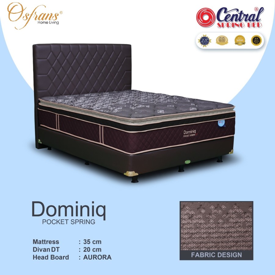 Jual FULLSET Central Bed Dominiq Pocket Fullset Aurora / Bonita FULL ...