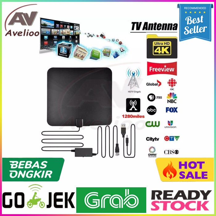 Jual ANTENA TV DIGITAL INDOOR HDTV ANTEN SINYAL TELEVISI VFH DAN UHF ...