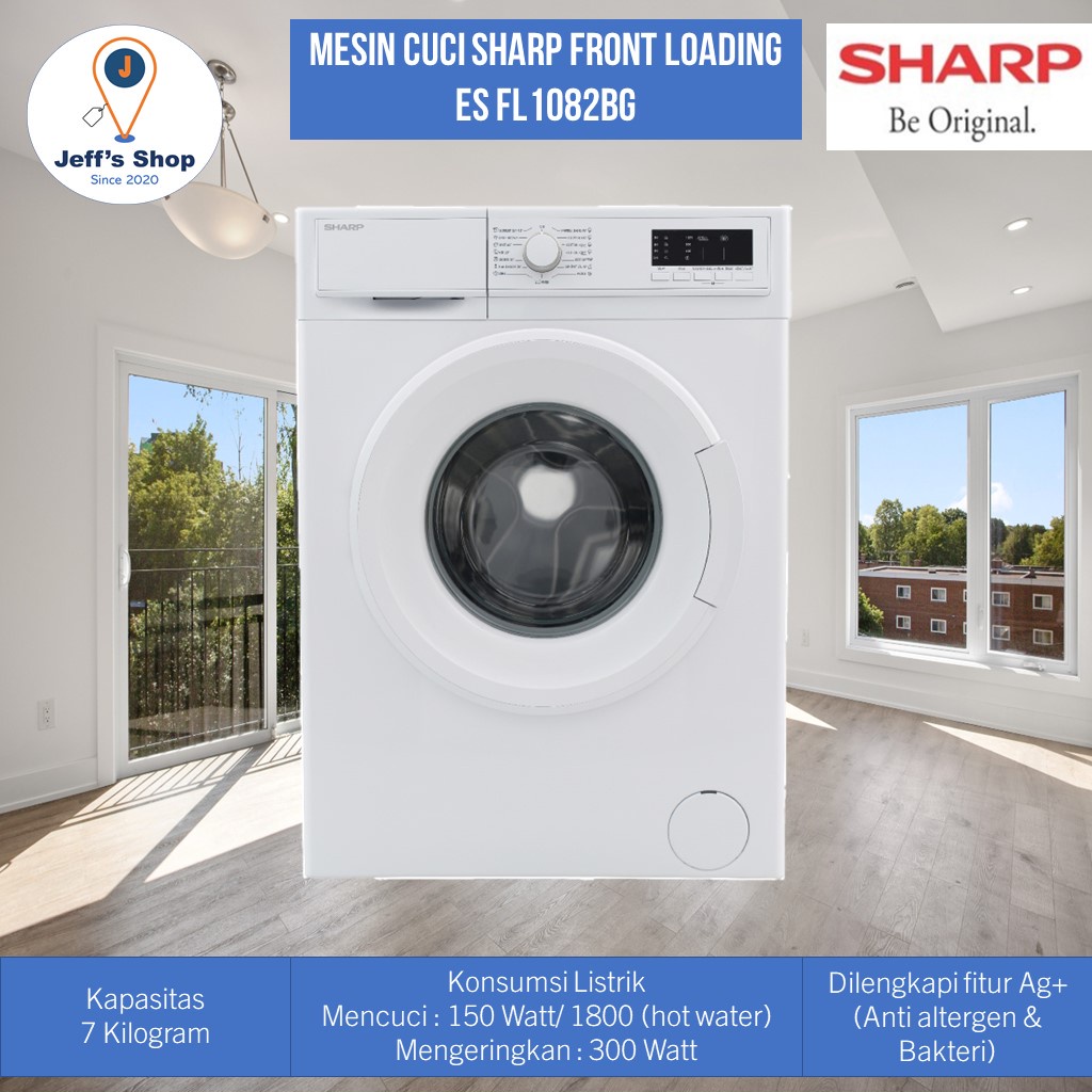 Jual Mesin Cuci Sharp Front Loading [8 Kg] ES FL1082BG | Shopee Indonesia