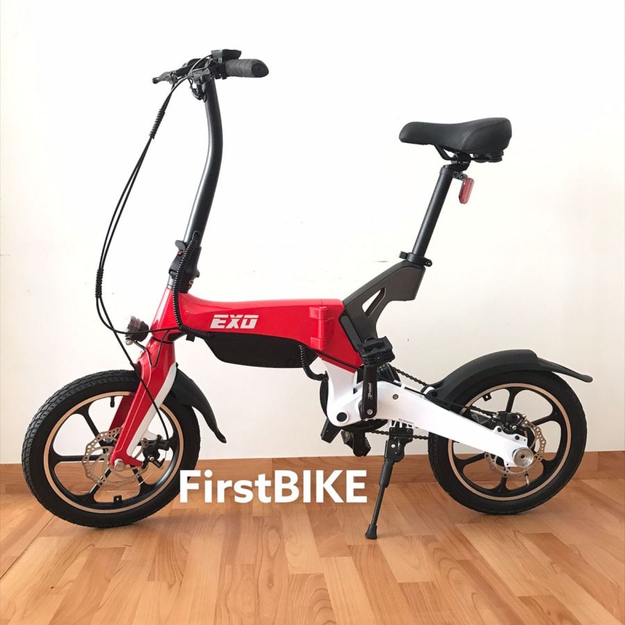 Jual Sepeda Lipat Listrik EXO Bike Red White Electric Bike E-Bike ...