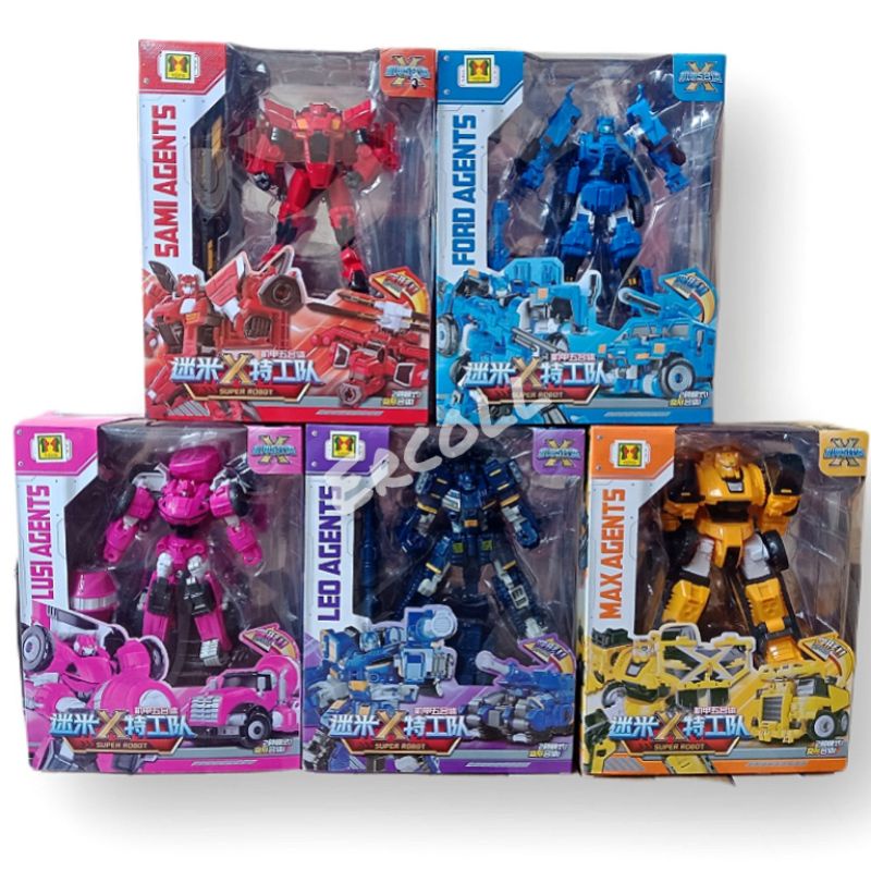 Jual ERCOLL Mainan ROBOT mini robot force sammy leo lucy max ford ...