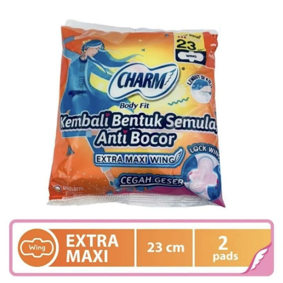 Jual Charm Body Fit Extra Maxi Wing 23cm - 10x Sachet isi 2pcs (1 ...