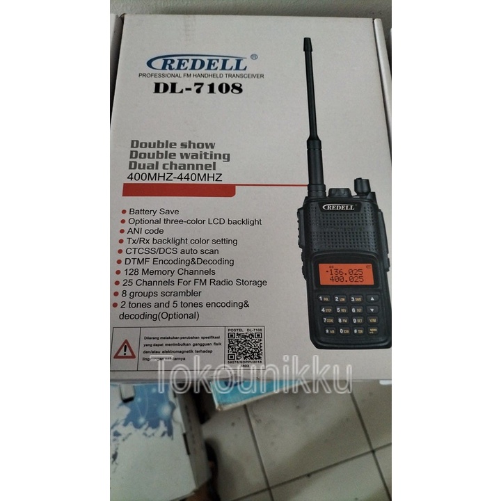Jual Redell DL 7108 Dl-7108 VHF-Uhf Dual Band Radio Handy Talky HT 136 ...