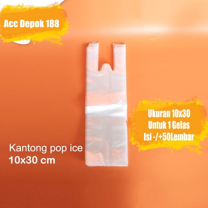 Jual Kantong Plastik Pop ice / Kantong GELAS 10X30 1040 1GELAS 2GELAS ...