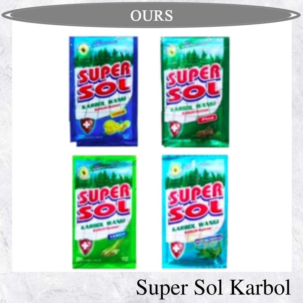 Jual Supersol super sol pewangi lantai karbol anti bau 25ml 10 pcs ...