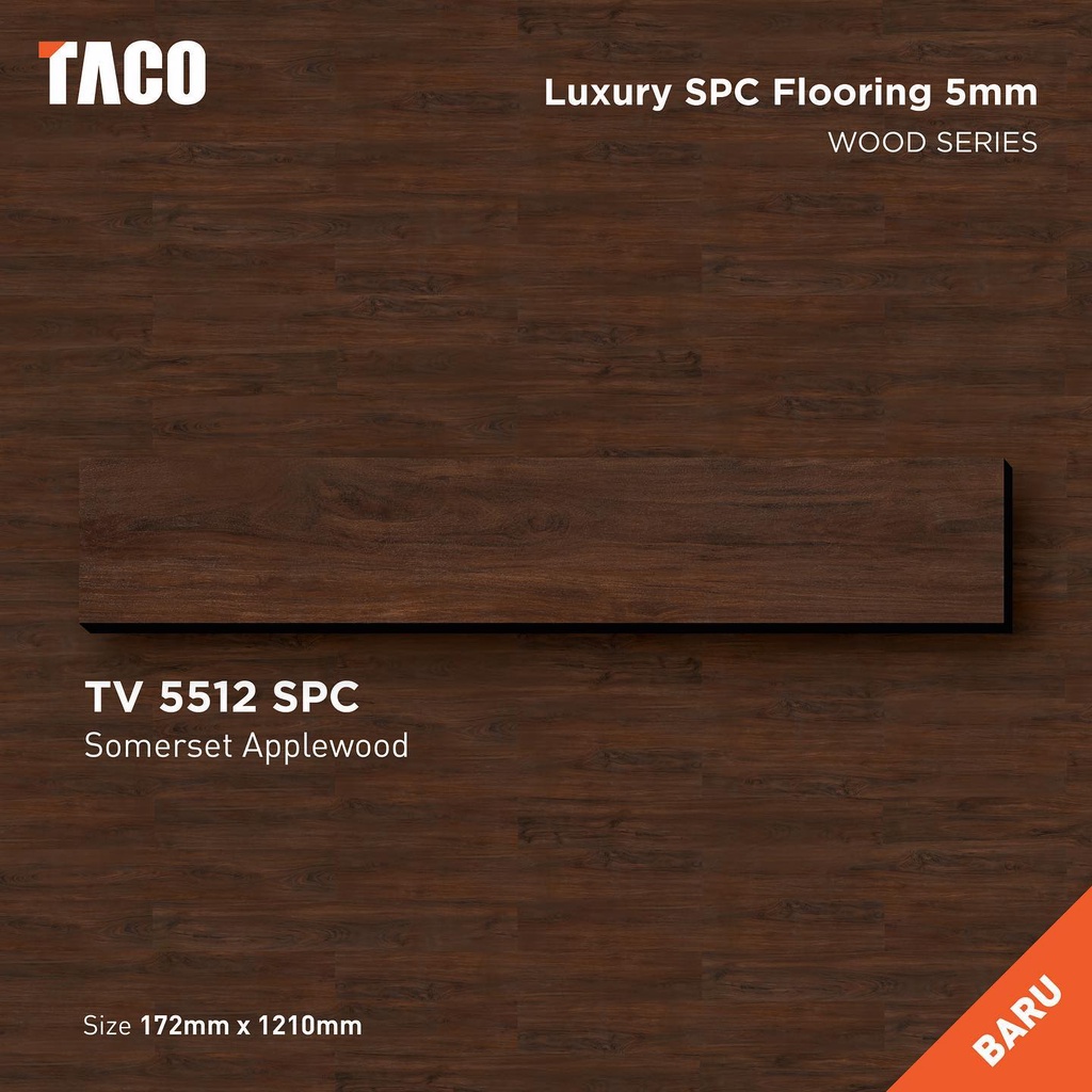 Jual TACO Vinyl Flooring SPC Woodgrain Lantai Kayu 5mm | Shopee Indonesia