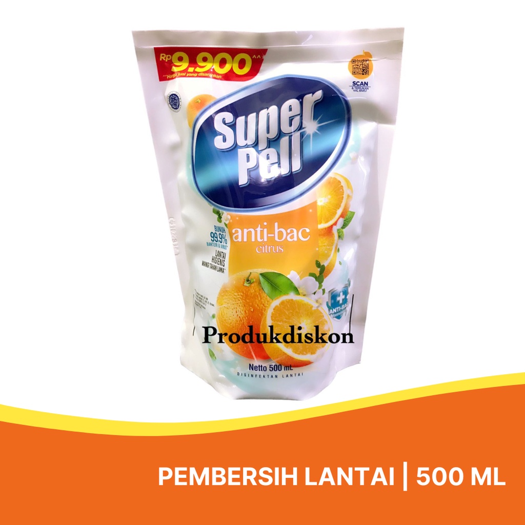 Jual SUPER PELL Anti-Bac Pembersih Lantai Refill 500 ML | Shopee Indonesia