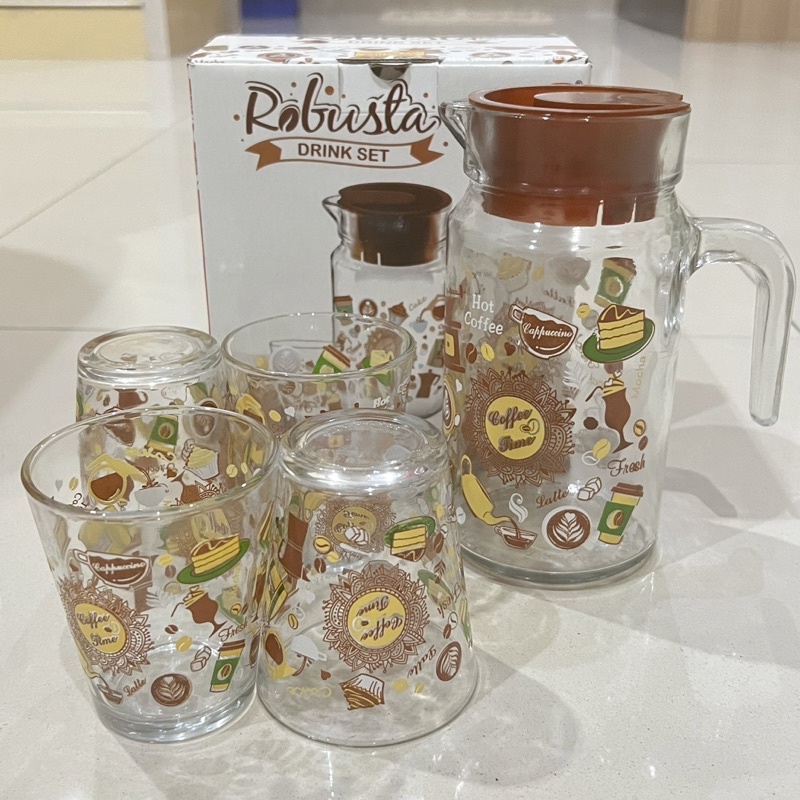 Jual Pitcher 5 in 1 Robusta / Alat Minum Set Kado | Shopee Indonesia