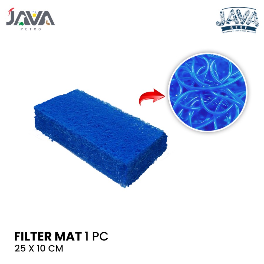 Jual JAVA Filter Hi-Density Media Filter/Biru/japmat Kolam Matt 25x10cm | Shopee Indonesia
