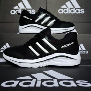 Jual SEPATU ADIDAS HITAM FULL BLACK SEKOLAH KERJA RUNNING TERBARU - NEW ...