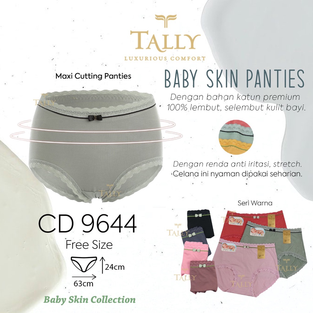 Jual Cd Wanita Tally 9644 (Fit to XL) Baby Skin Renda |tp | Shopee ...