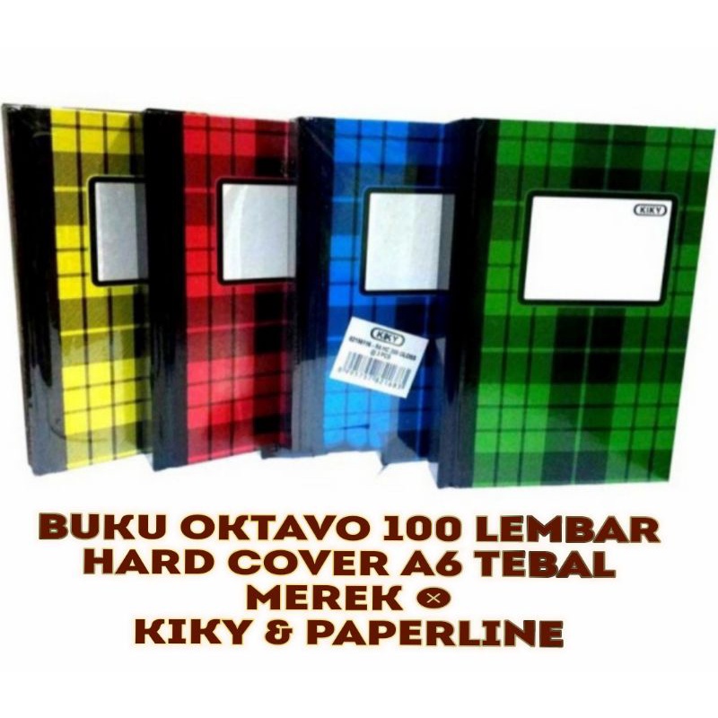 Jual KALTIM Kiky Paperline Hard Cover Oktavo 100 Lembar A6 Buku Tebal ...