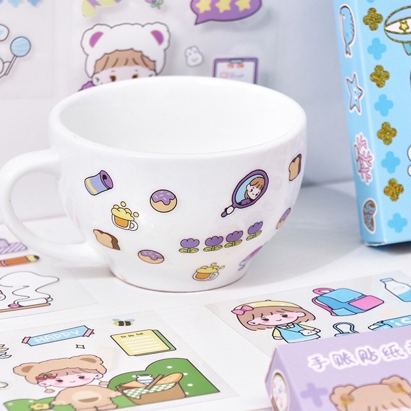 Jual Sticker Botol Minum 2D Stiker DIY Tempelan Hiasan Diary / Note ...