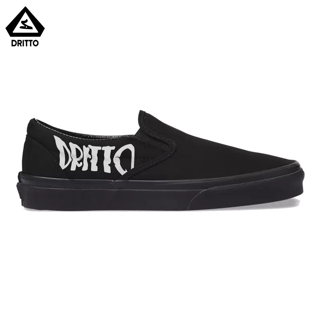 Jual Dritto Slip on - Sepatu Slip On "Fukyo" - Full Hitam | Shopee ...
