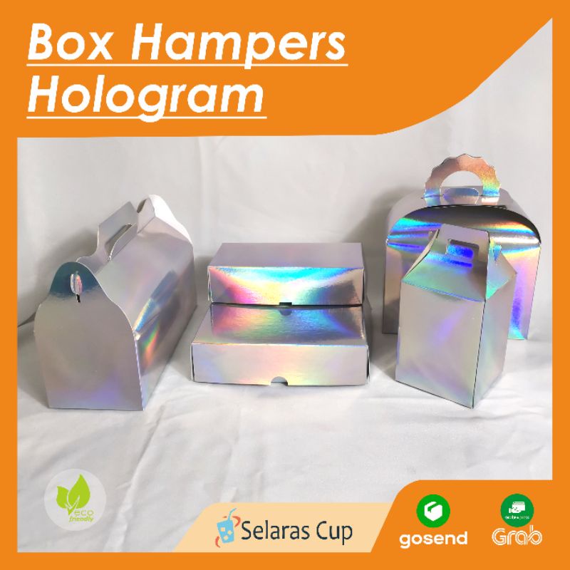 Jual ISI 10 box hampers hologram polos bisa custom dus untuk hadiah ...