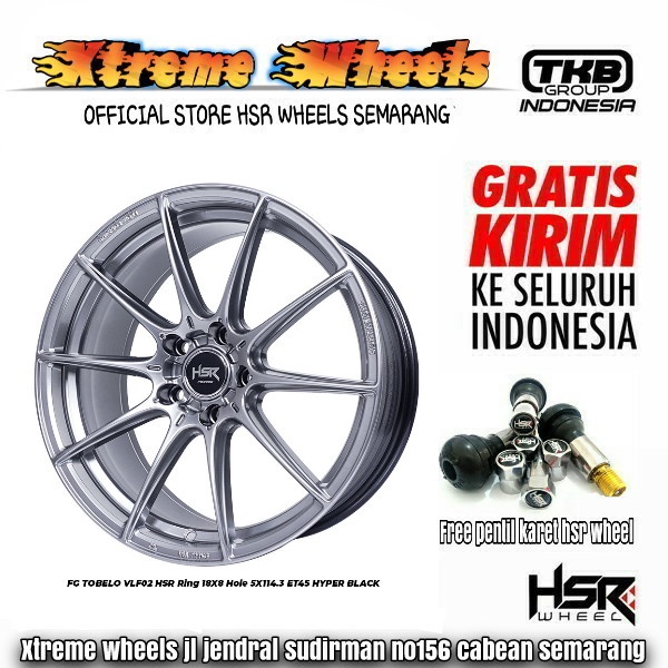 Jual VELG HSR WHEEL FLOW FORMING TOBELO RING 18 LEBAR 8 PNP TERIOS RUSH ...