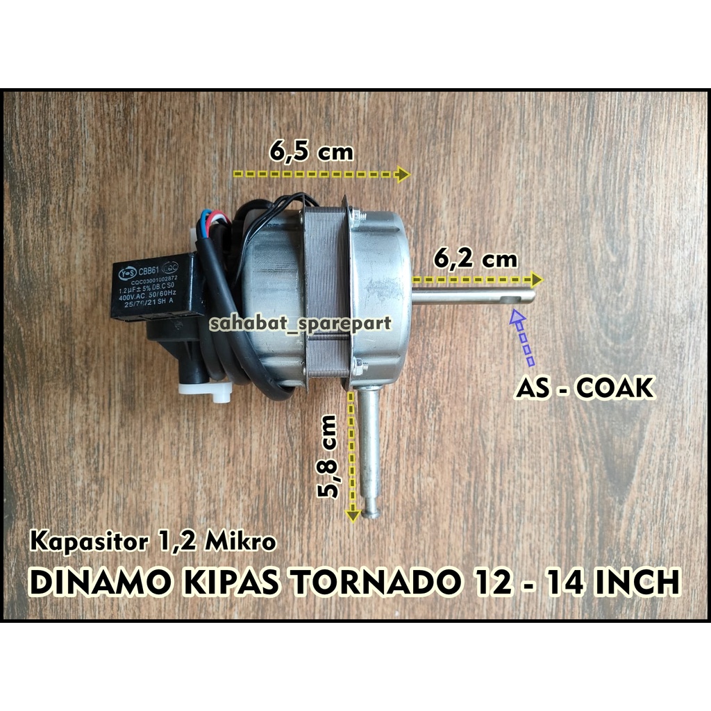 Jual DINAMO KIPAS TORNADO 12 14 INCH - AS COAK (NON ULIR) URRT UMUM ...