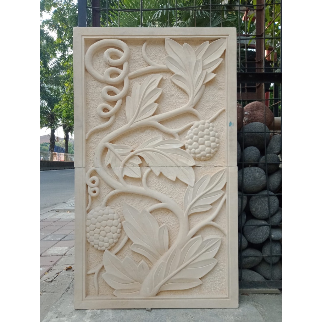 Jual Batu Alam Relief Paras Ukir ukuran 70x120 | Shopee Indonesia