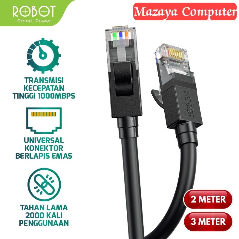Jual ROBOT Kabel Cat6 Ethernet Cable UTP LAN Soket Konektor RJ45 RFC02 ...