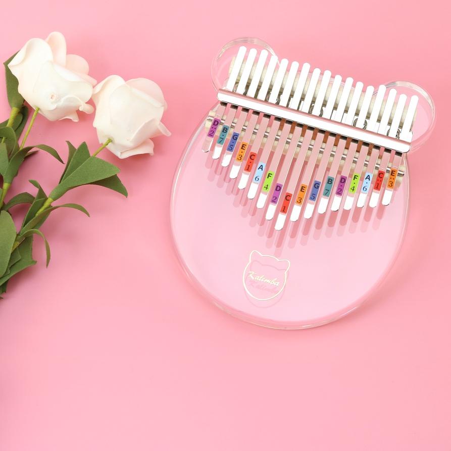 Jual Miliki - Kalimba Acrylic 17 Keys Finger Thumb Piano Dimensi 16*14 ...