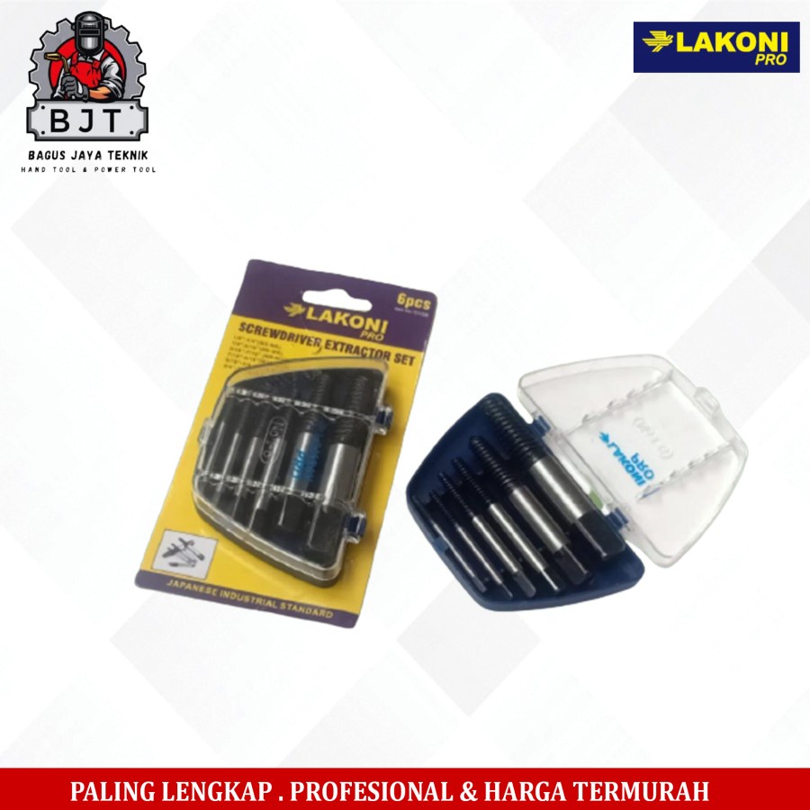 Jual LAKONI PRO Hand Tap balik set / screw extractor 6pcs | Shopee ...