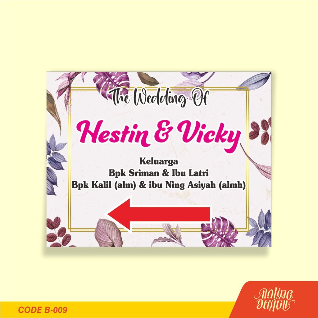 Jual banner petunjuk arah pernikahan hajatan khitanan | Shopee Indonesia