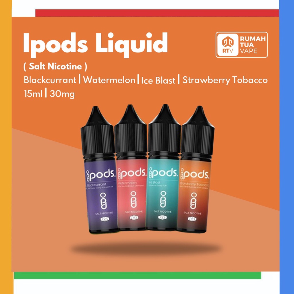 Jual IPODS 30MG 15ML SALT NIC SERIES PREMIUM E LIQUID VAPE | Shopee ...