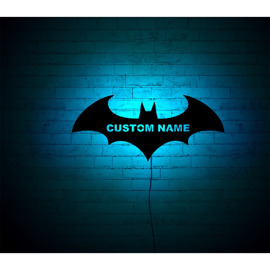Jual Lampu tidur motif BATMAN, lampu aesthetic, hiasan dinding, lampu ...