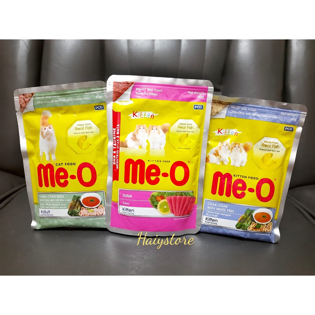Jual HS // Me-O Sachet 80gr //Meo Wet Food sachet 80gr // Meo Pouch ...