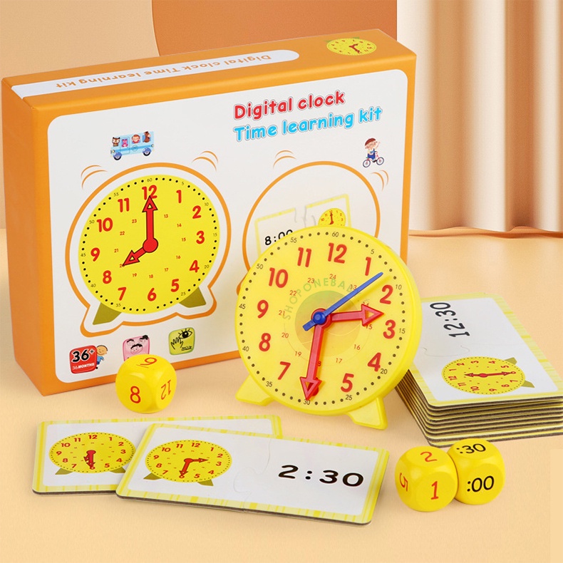 Jual Mainan Edukasi Belajar Jam Anak Digital Montessori Student ...