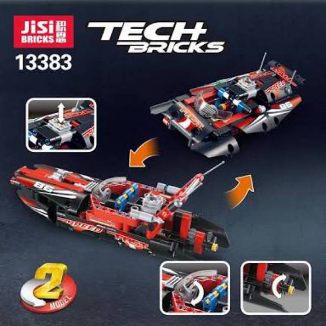 Jual TECH BRICKS SPEEDBOAT 2 IN 1 DECOOL 13383 BUILDING BLOCK KAPAL LAUT 2 MODEL 186 Pcs ...