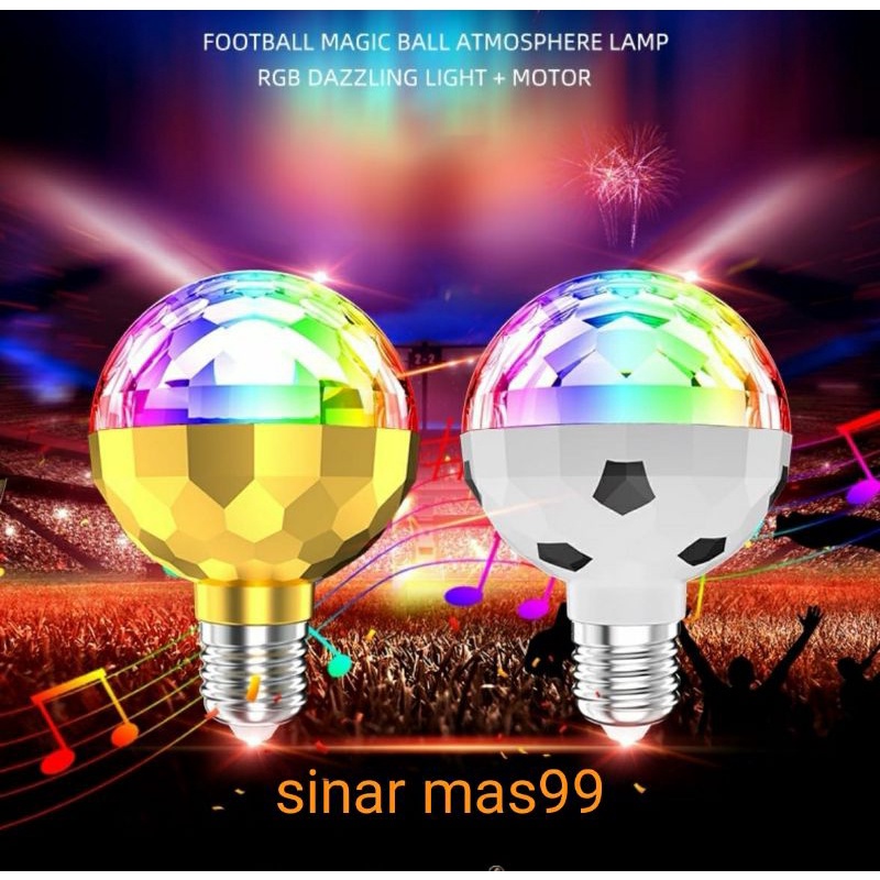 Jual Lampu Disco Full Warna LED Putar Colour Rainbow RGB/Lampu Disco ...