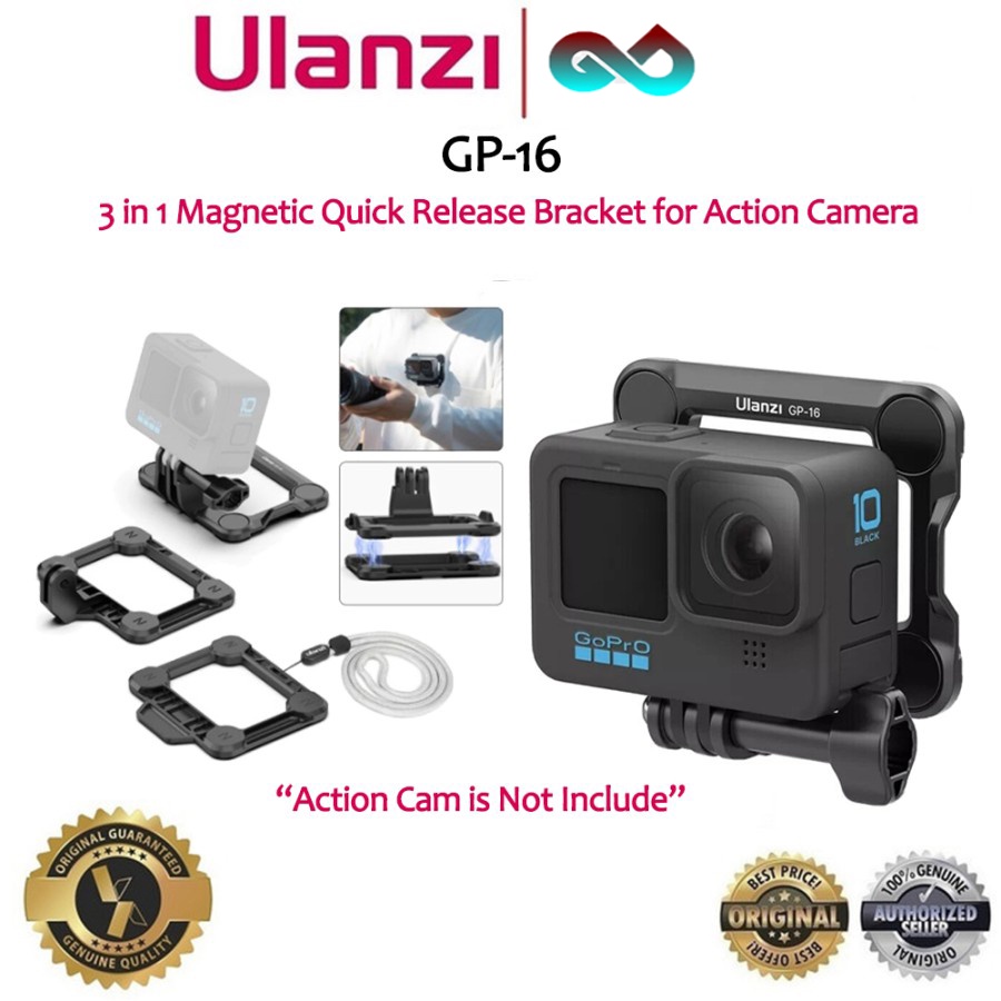 Jual Ulanzi GP-16 3 in 1 Magnetic Quick Release Bracket for Action Camera | Shopee Indonesia