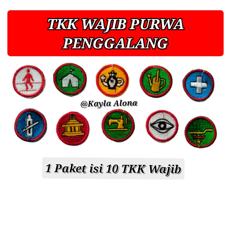 Jual BET / BADGE TKK WAJIB PURWA PENGGALANG ( 1 PAKET = 10 TKK WAJIB ) | Shopee Indonesia