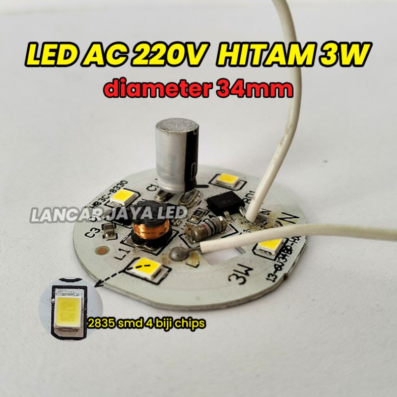 Jual Modul PCB Led Ac Kode Hitam 3w | Shopee Indonesia