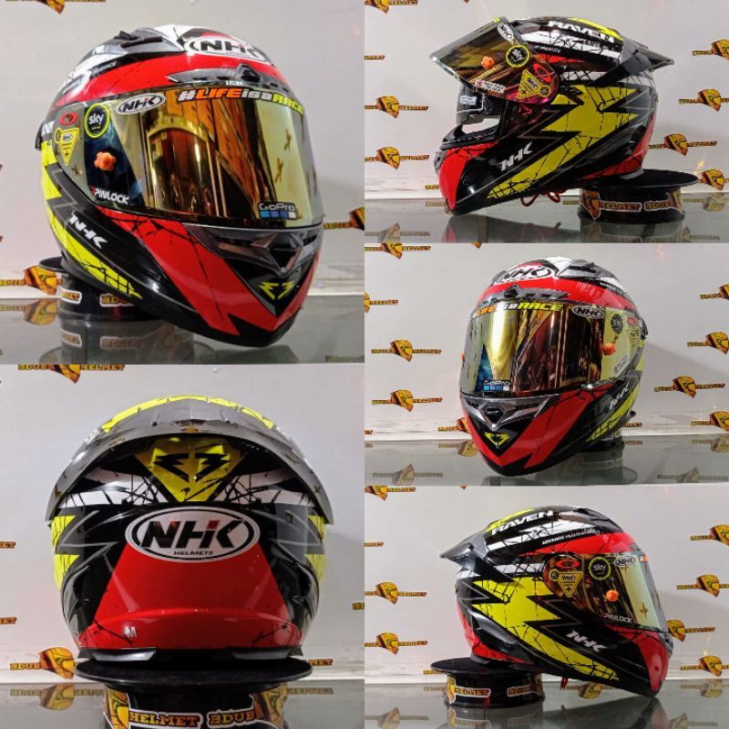 Jual Helm NHK RX 9 Raven Red Paket Ganteng Original | Shopee Indonesia