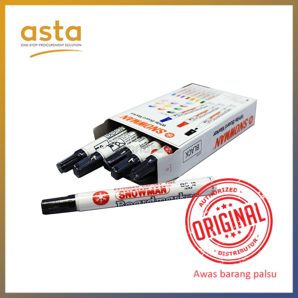 Jual Spidol Non Permanent Snowman (Black) | Shopee Indonesia