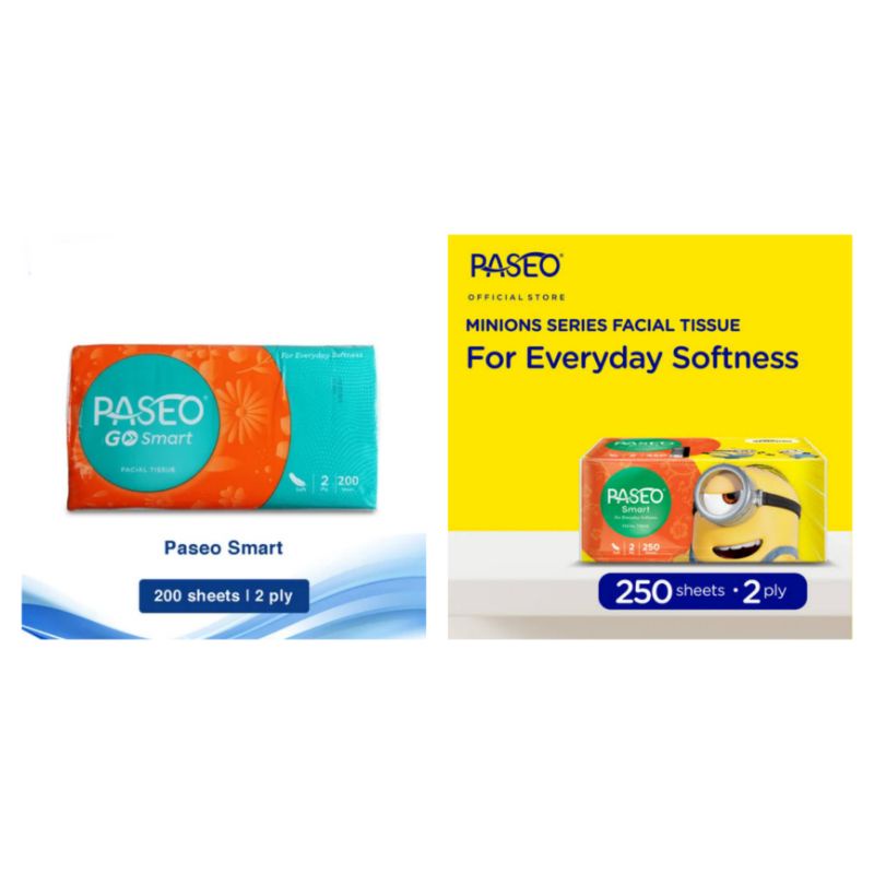 Jual Paseo Smart Facial Tissue 200 Sheets/250 Sheets 2ply | Shopee ...