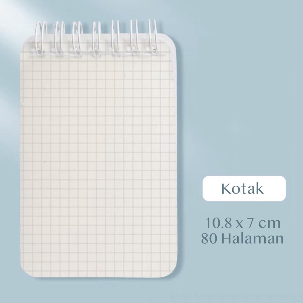 Jual 80 Lembar Notebook Spiral Notes Kotak Garis Kecil Mini / Buku ...